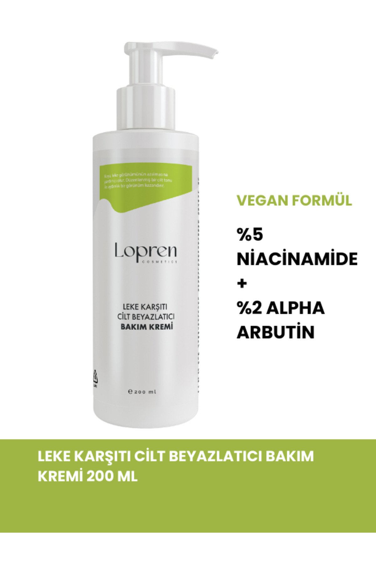 Lopren Leke Karşıtı Cilt Beyazlatıcı Bakım Kremi 200 ML Fiyatı ...