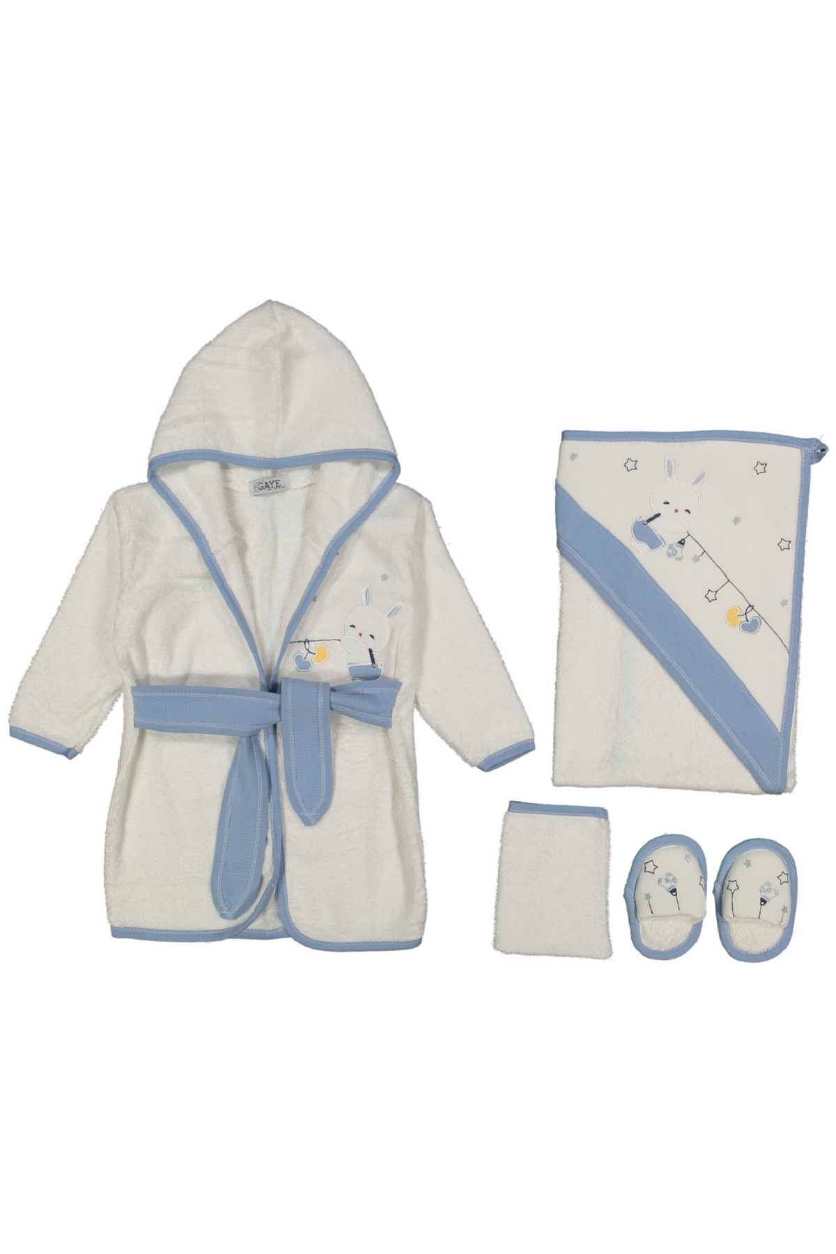 Cherub Baby Yıldızlı Tavşan Gaye Bebek Havlu Bornoz Seti Organik ...
