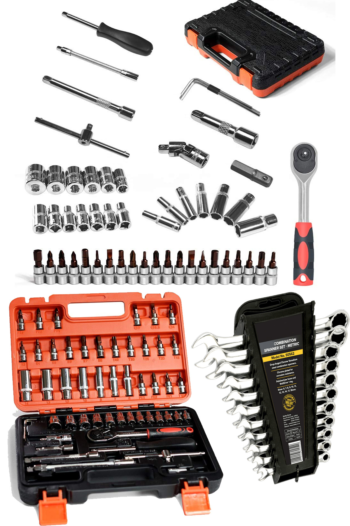 STAXX POWER Profesyonel CR-V 1/4 Cırcırlı 53 Parça Tam Set Lokma Takımı ...