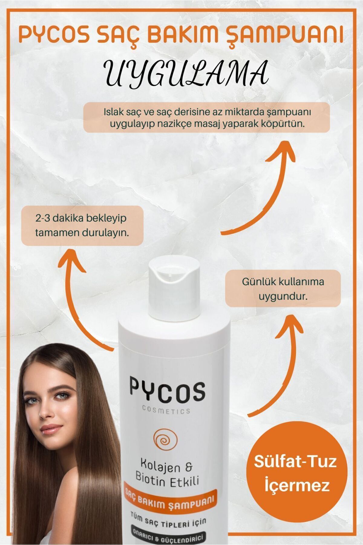 PYCOS COSMETICS Pycos Saç Dökülme Karşıtı, Hızlı Saç Uzatan Bakım ...