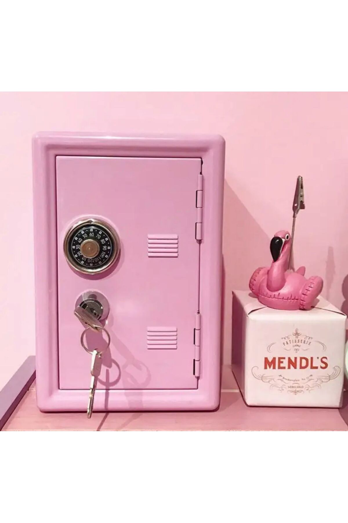 XTRIKE ME METAL KUMBARA MİNİ PARA KASASI SAVİNG BANK - KİLİTLİ KASA KUMBARA BOYUT 12x10x18 ...