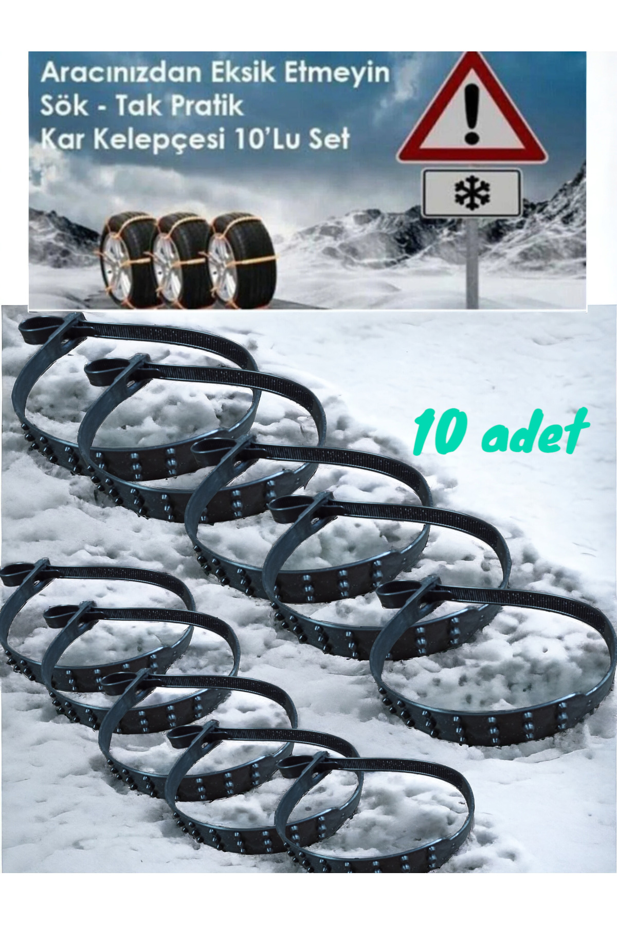 Redno Plastik Kar Zinciri Kar Paleti 10 lu paket mandallı tak sök pratik kullanım Fiyatı ...
