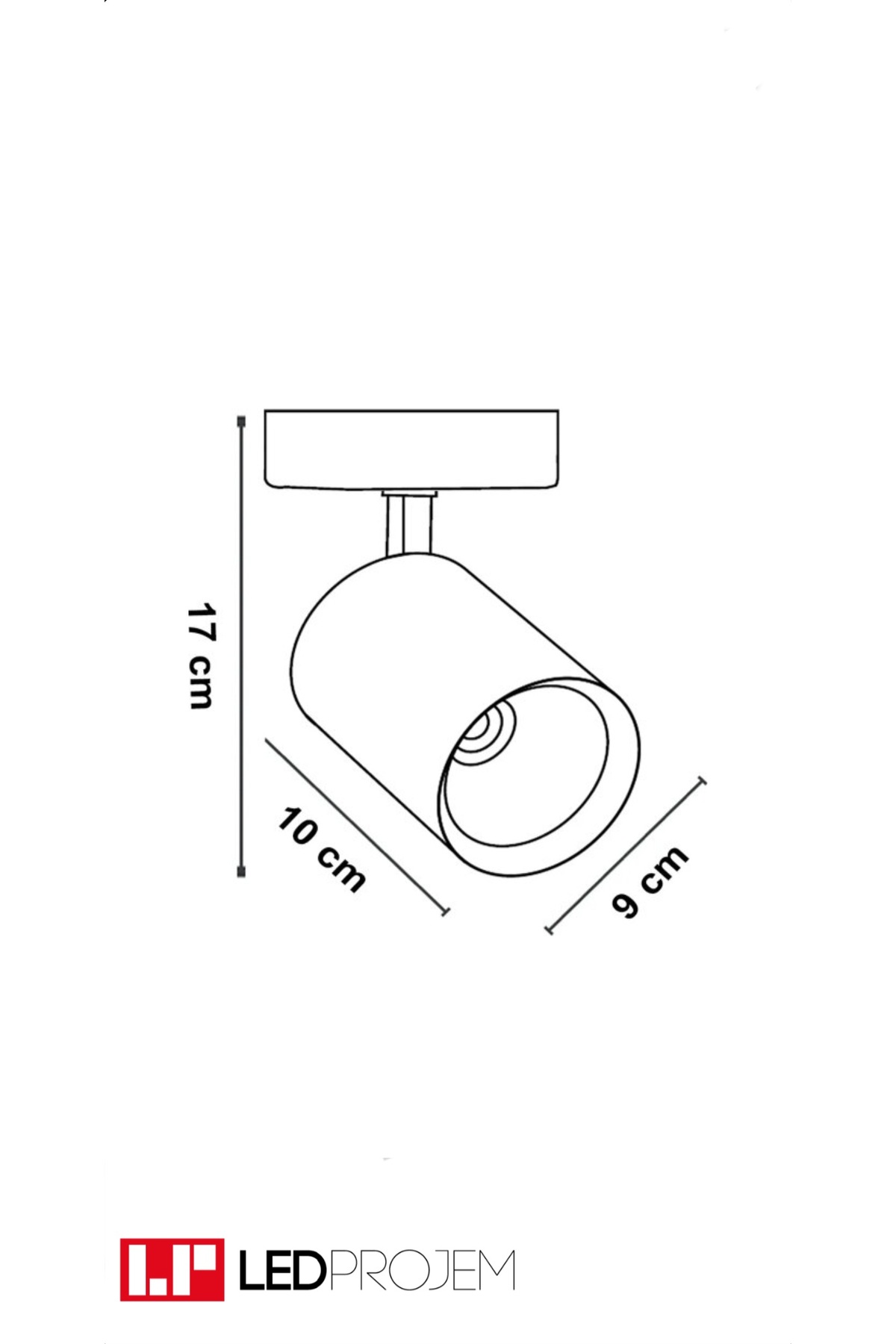 LED PROJEM 30W Led Beyaz Kasa Ve Günışığı Ray Spot 5 li set 360 Derece ...