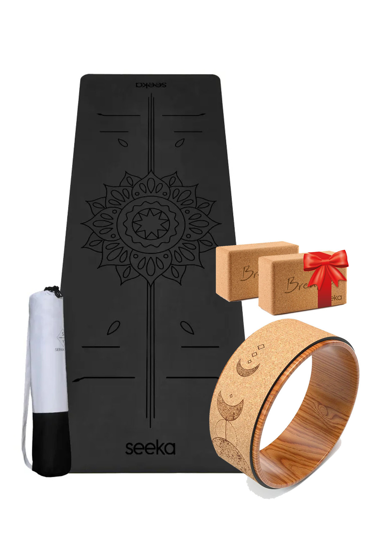 Seeka Yoga Pro Serisi Sun Yoga Matı Seti - Charcoal + Yoga Blok ...