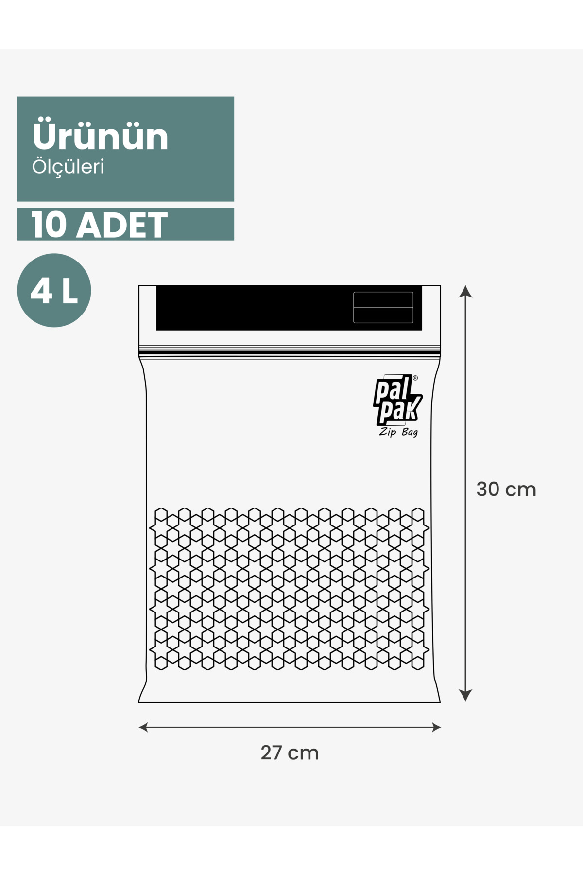 PALPAK Zipbag -çok Amaçlı Kullanılabilir Kilitli, Buzdolabı Poşeti 30 ...