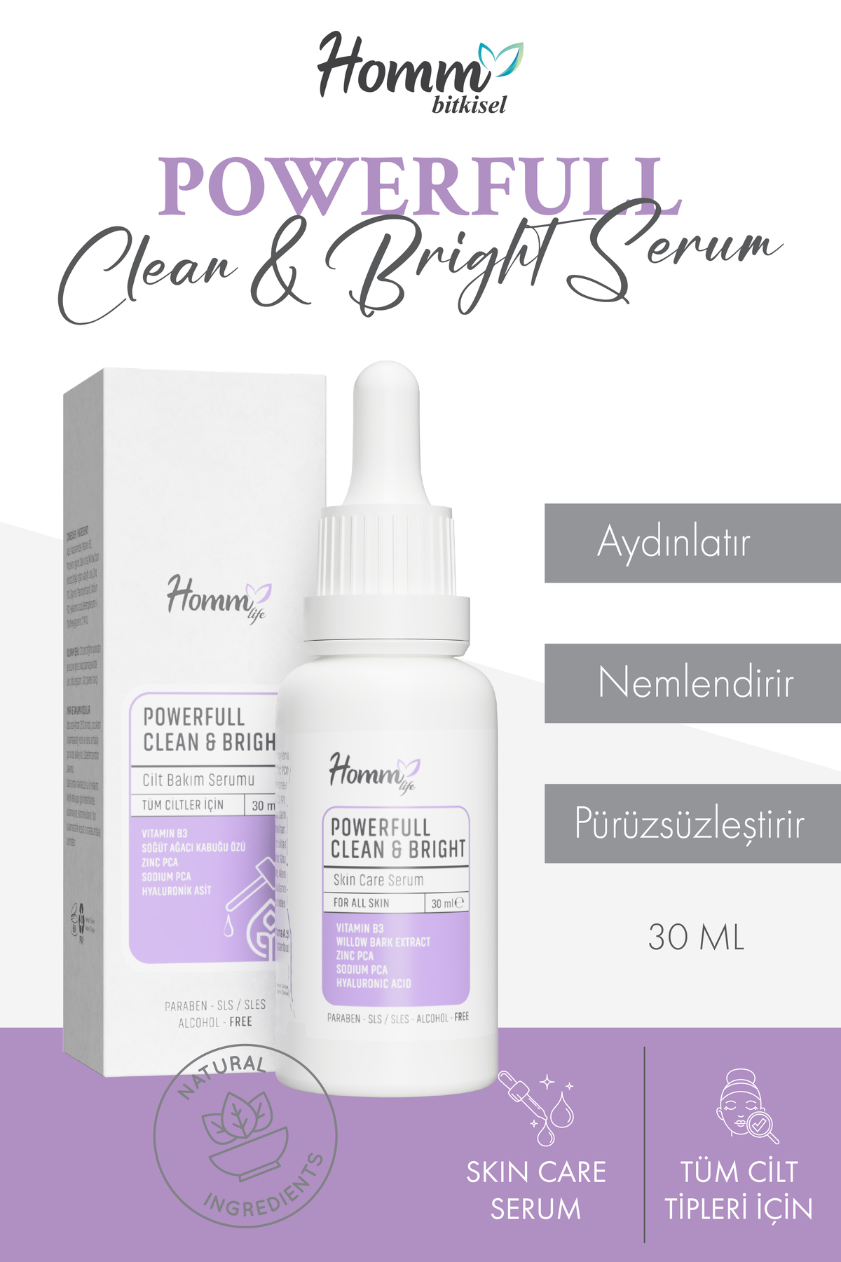 Homm Life Powerfull Clean & Brıght Serum 30 Ml - Fiyatı, Yorumları