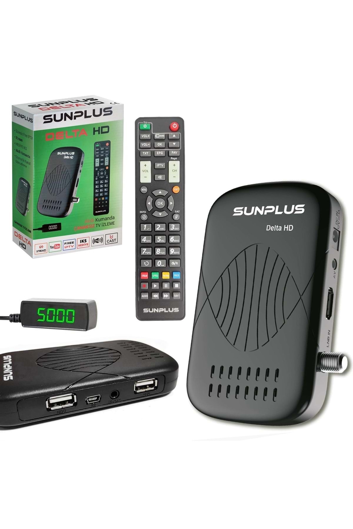 Sunplus UYDU ALICI MİNİ FULL HD YOUTUBE UCAST SUNPLUS DELTA HD (1 YIL IKS HEDİYE+ IPTV) Fiyatı ...