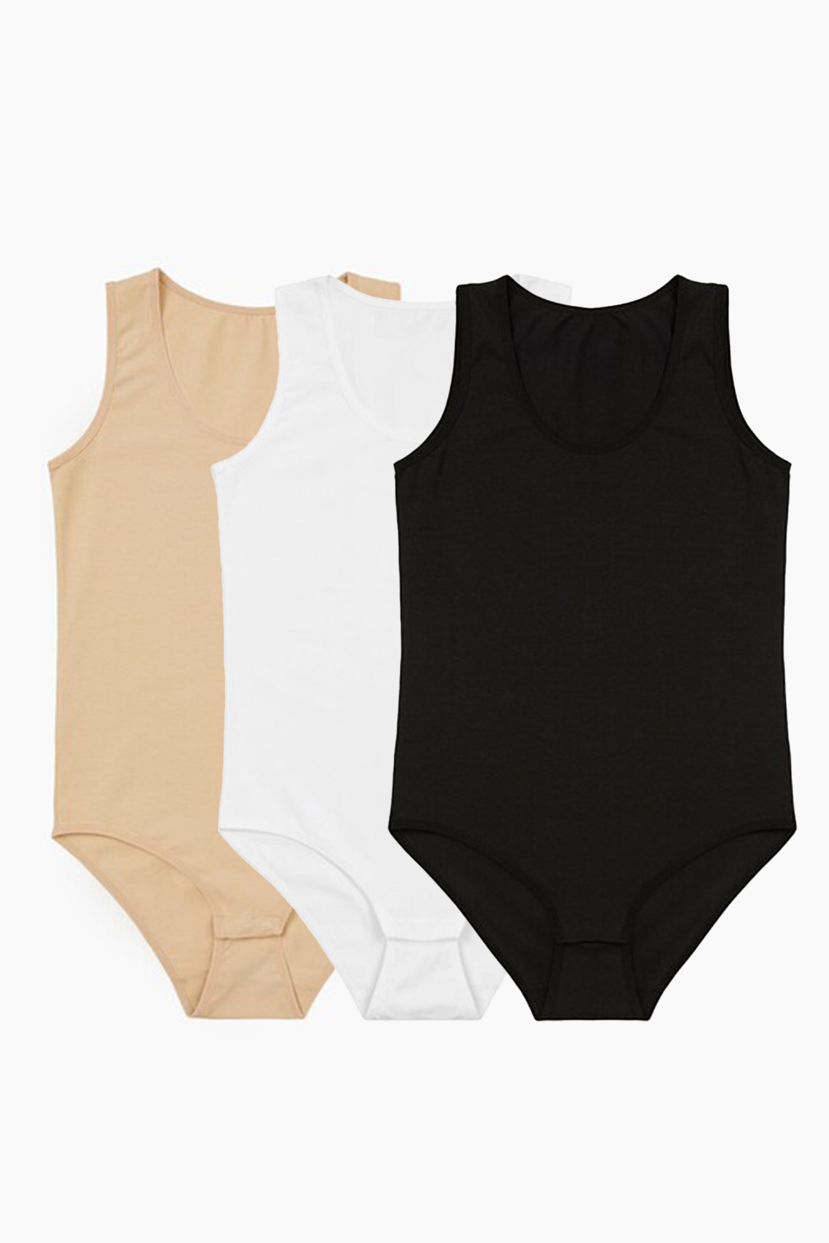 Bross 1056 Likralı Geniş Askılı Kadın 3lü Çıtçıtlı Body Fiyatı ...