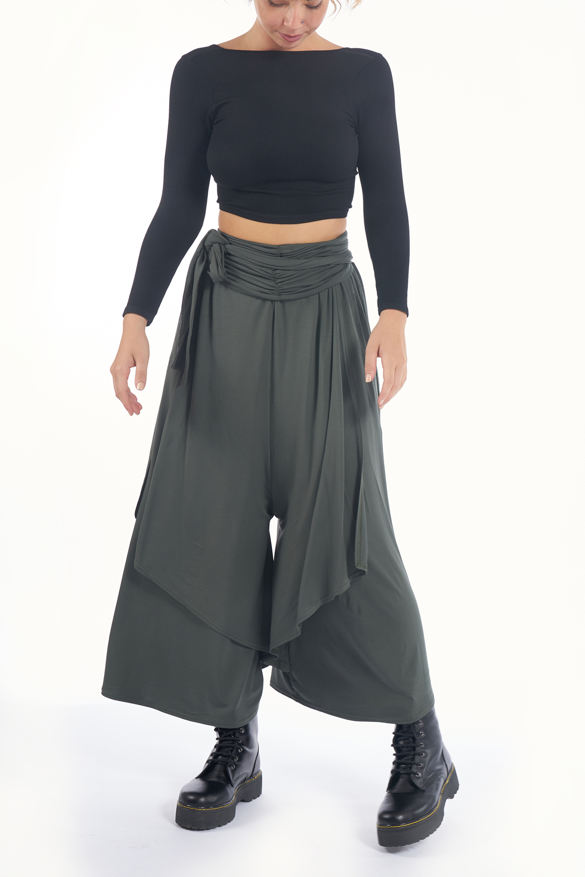 Catz Clothes Kadın Pantolon Etek Haki Viskon Gloria + Kemer - Fiyatı ...