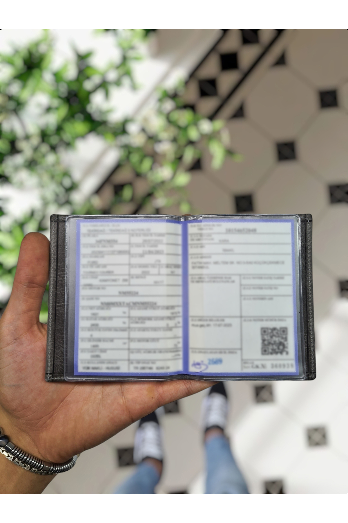 VİSSO Kia Araç Uyumlu VİSSO 1904 Hakiki Deri Araç Ruhsat Kılıfı İsme ...