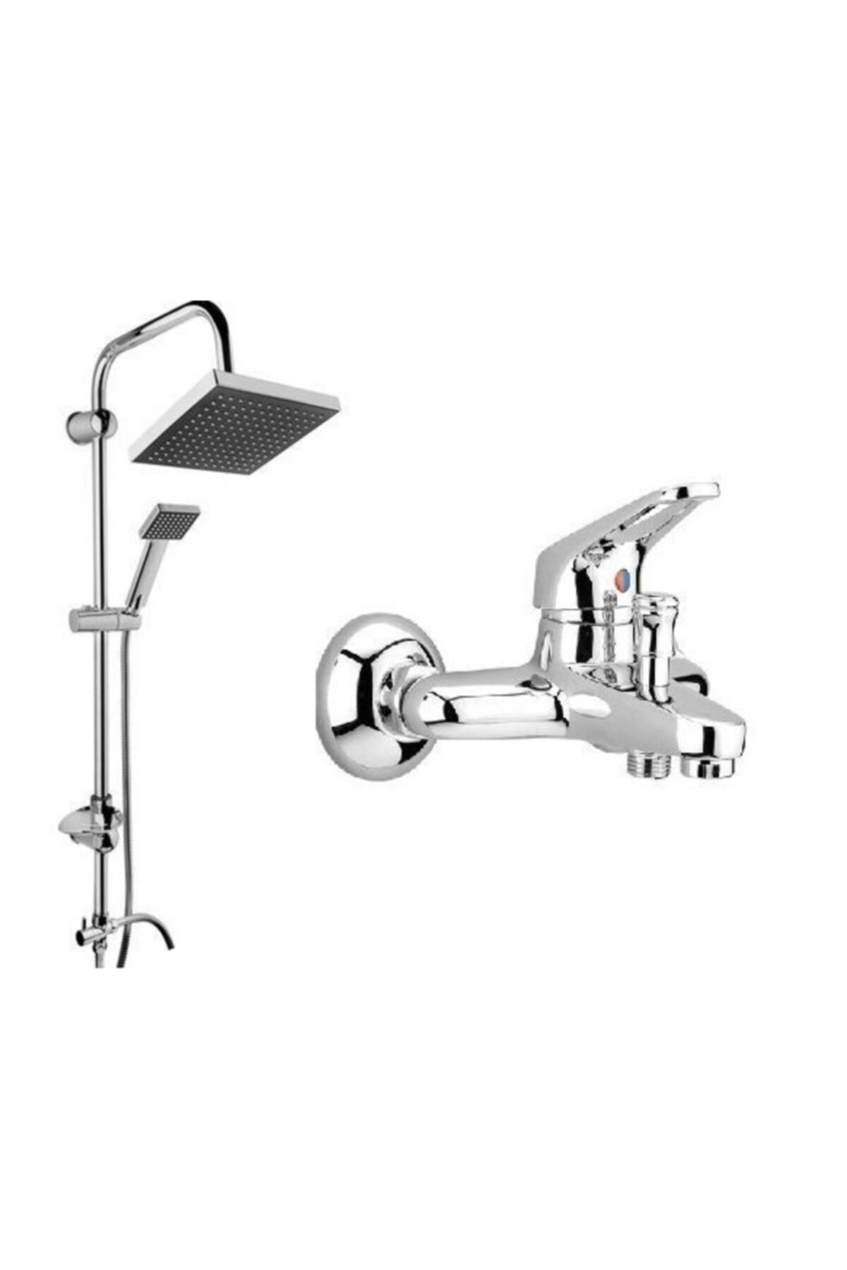 Sardıcı Lüx Siyah Kare Duş Banyo Tepe Yağmurlama Duş Robot Seti Pirinç ...