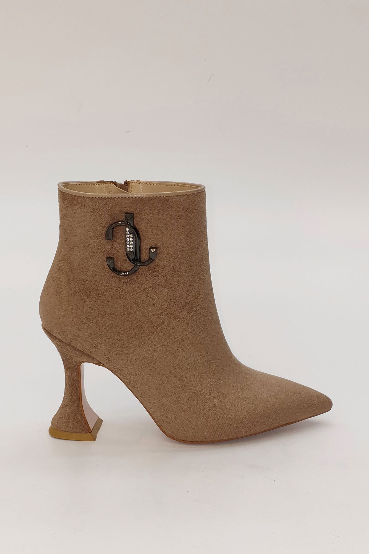 Marjin Vizon Süet Kadın Demina Topuklu Bot