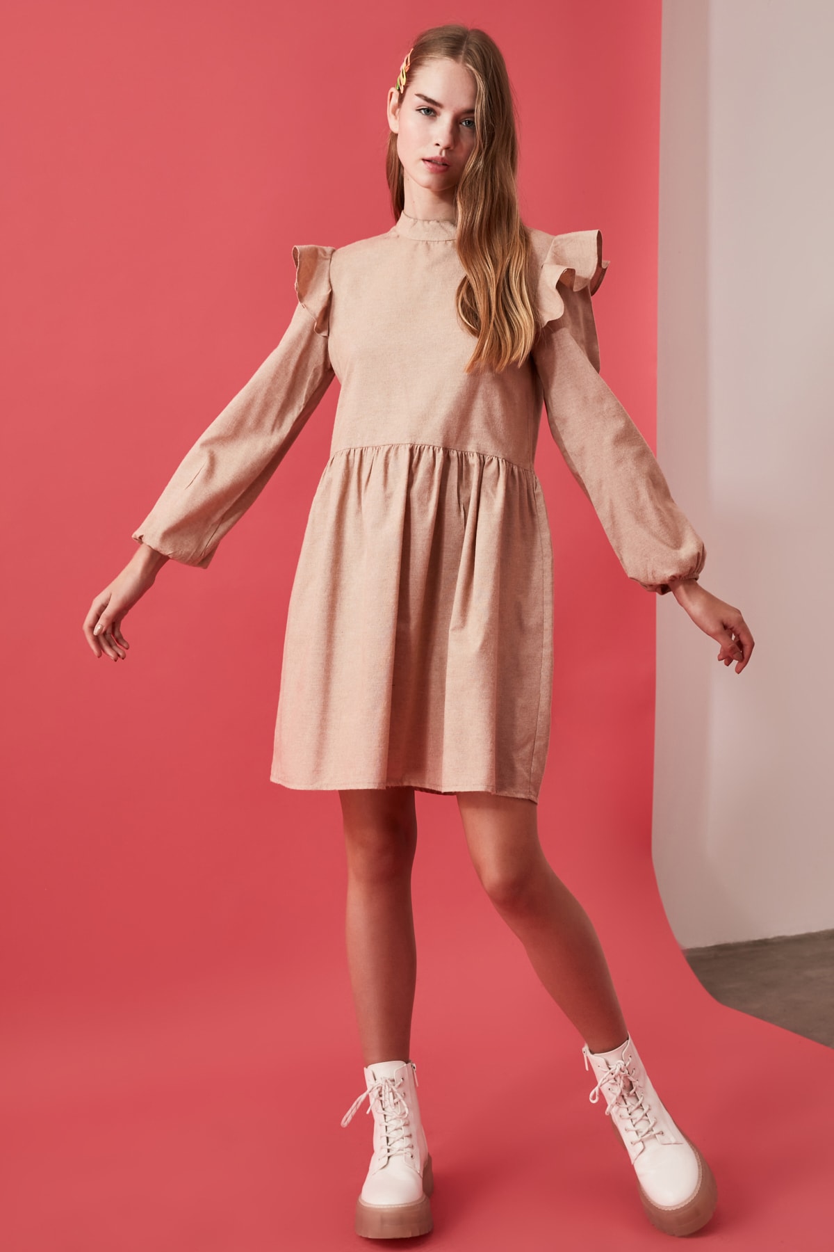 Trendyolmilla Camel Omuz Detaylı Elbise TWOAW21EL0843 Fiyatı, Yorumları ...