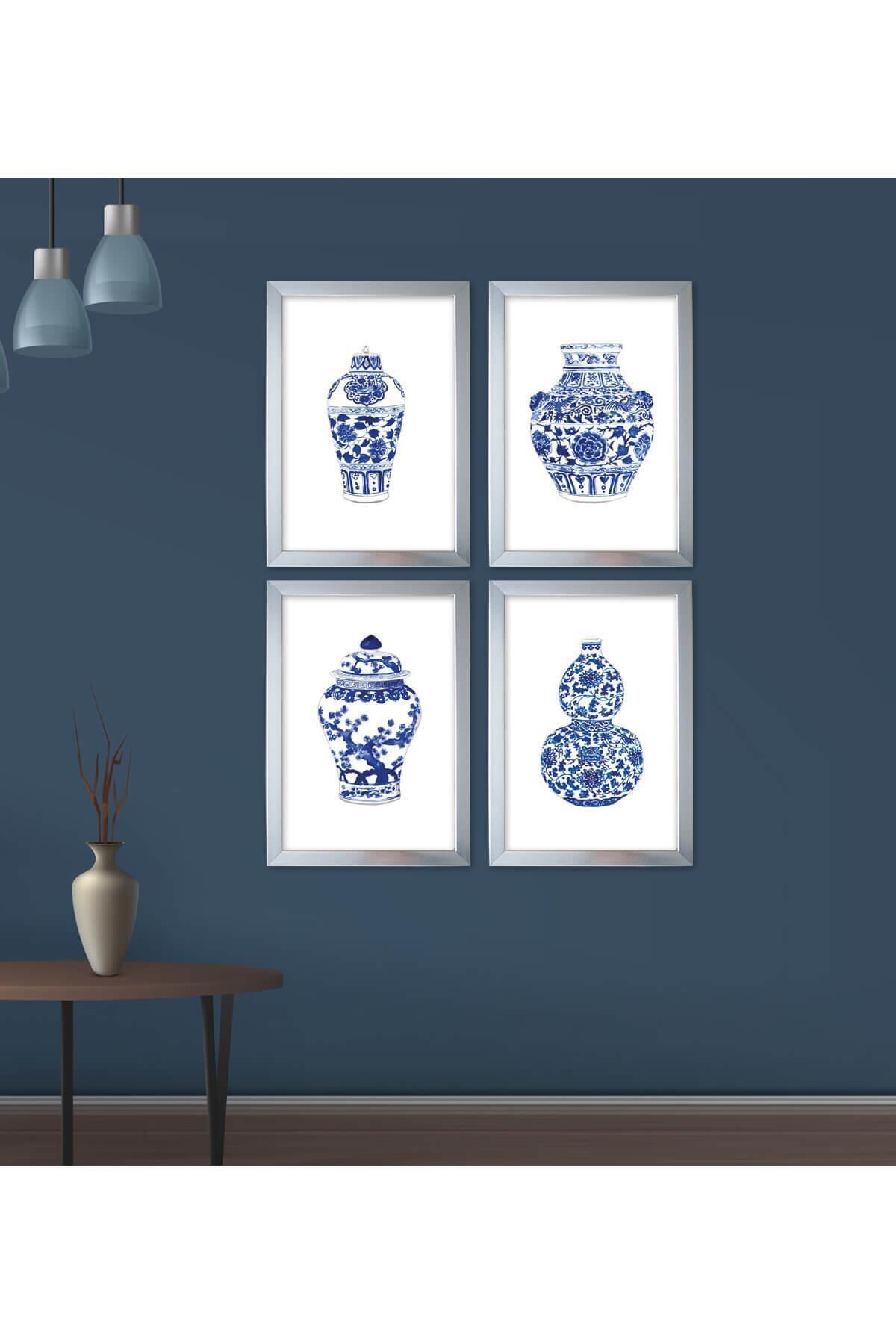 LYN HOME & DECOR MAVİ ÇİNİ SERİSİ TABLO SETİ 3 Fiyatı, Yorumları - Trendyol