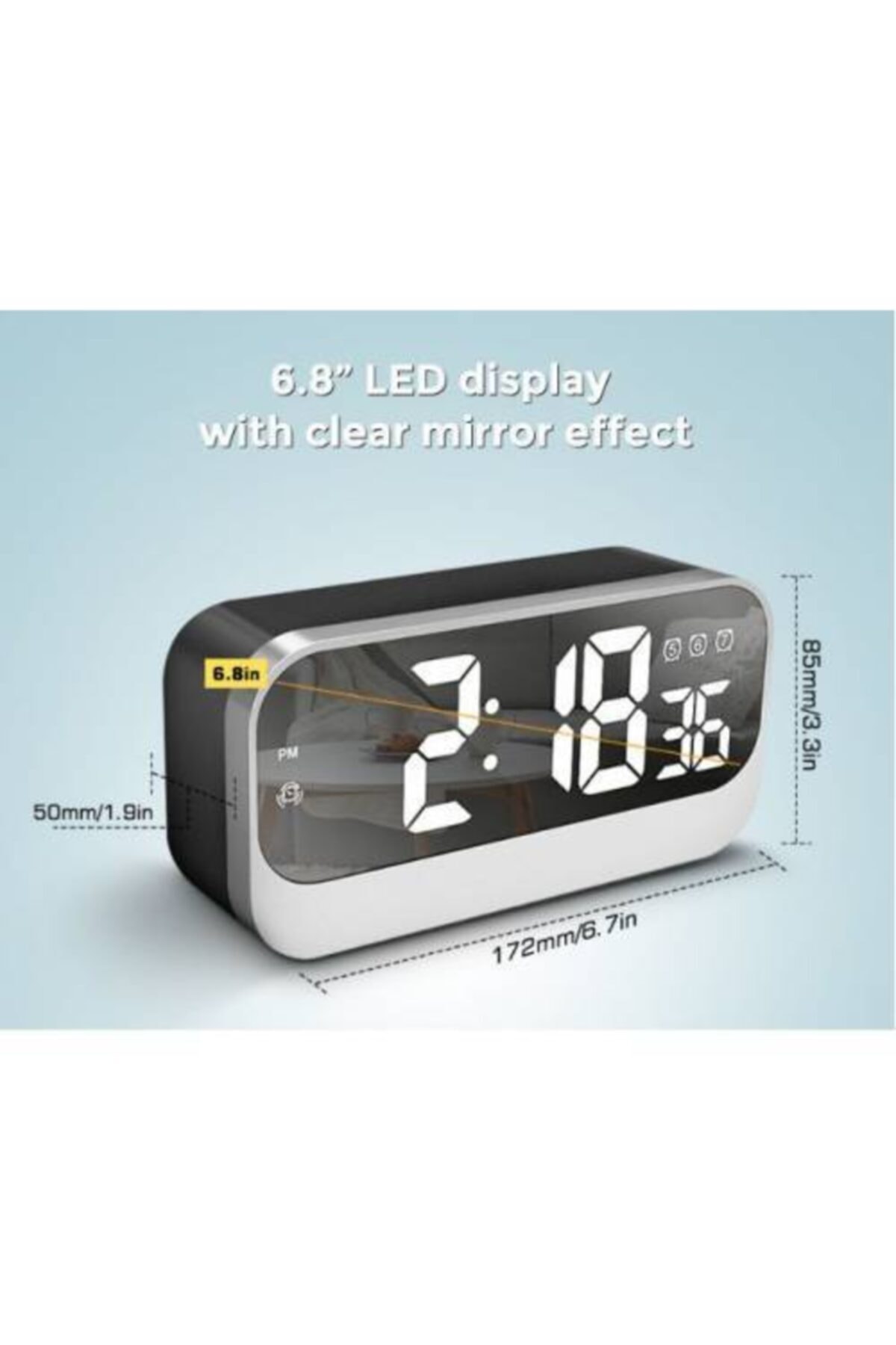 hitteknoloji Dijital Masa Saati Işıklı Masa Saati Alarmlı SaatFiyatı ...