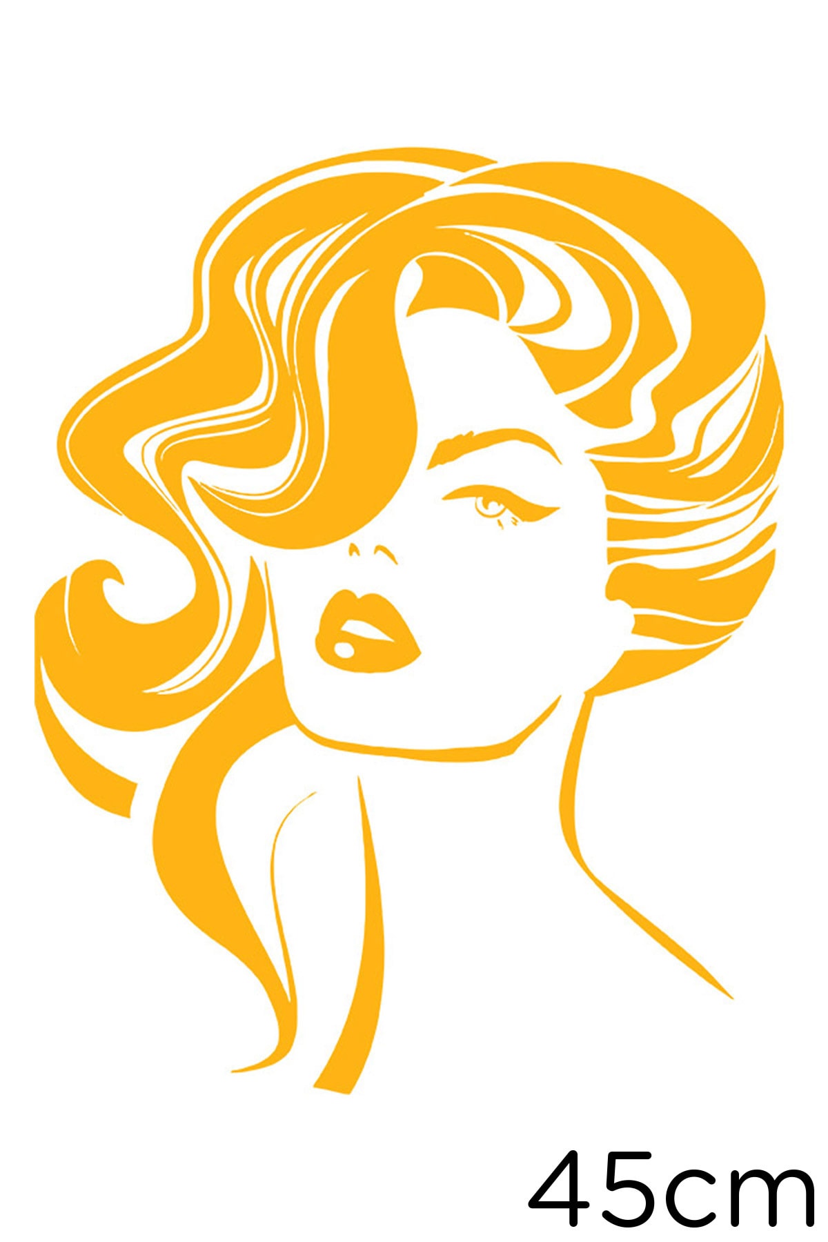 New Jargon Vintage Women's Face Fashion And Hair Vector Sticker Bonding ...