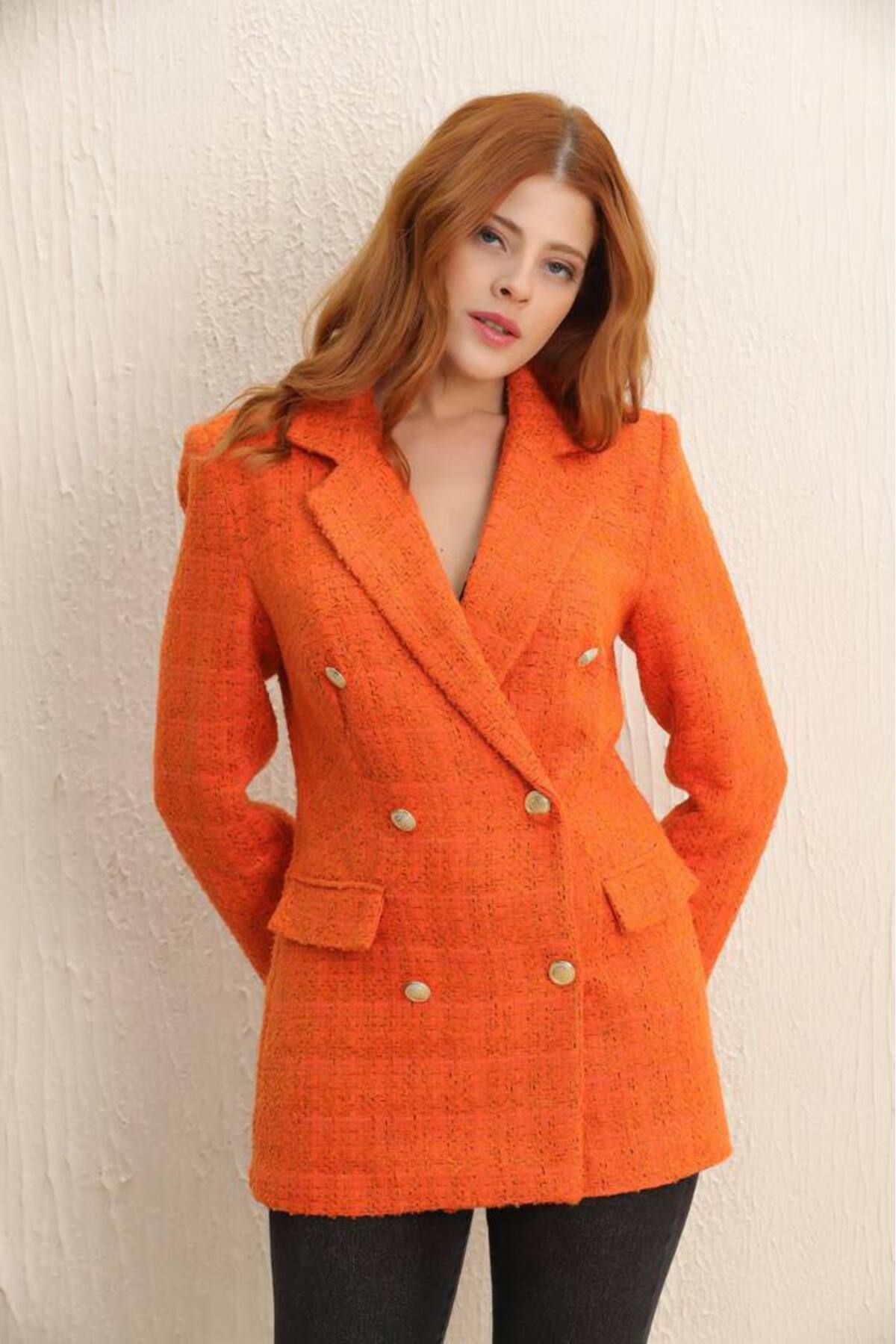 CurcunaShop Tuvit Blazer Ceket Astarlı Önden Düğmeli Fiyatı, Yorumları ...