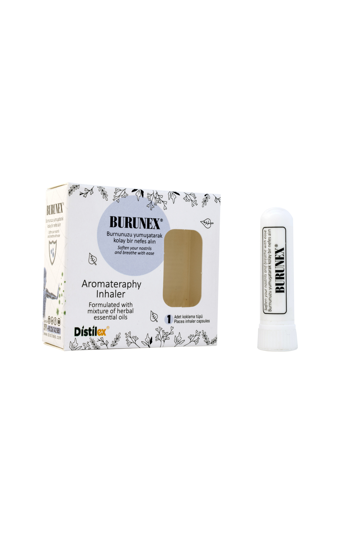DİSTİLEX Burunex Inhaler Koklama Tüpü (BURUN AÇICI)( Nane Yağı ...