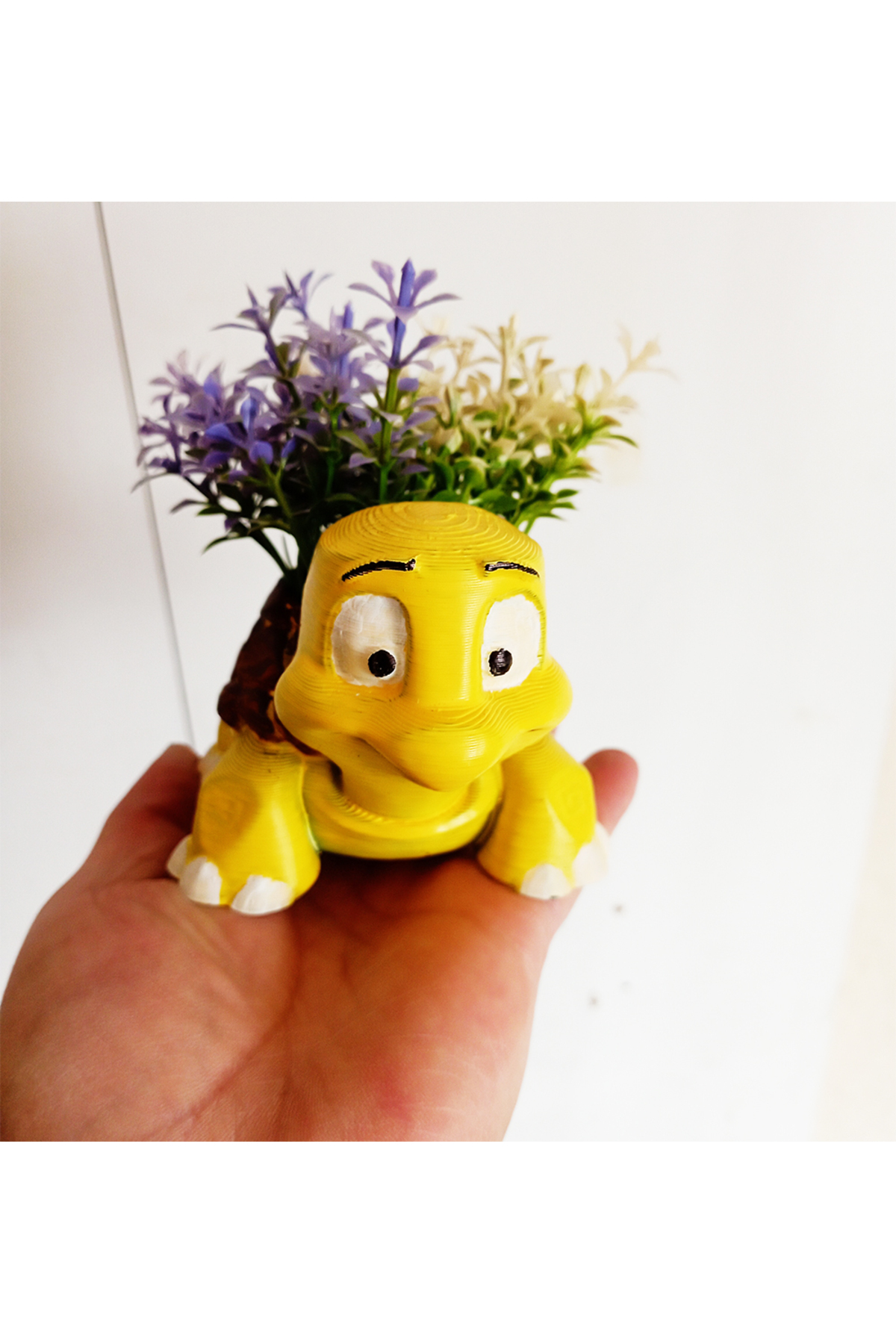 orjinalArt Cute Succulent Turtle - Flower Pot Figure Pen Holder - Trendyol