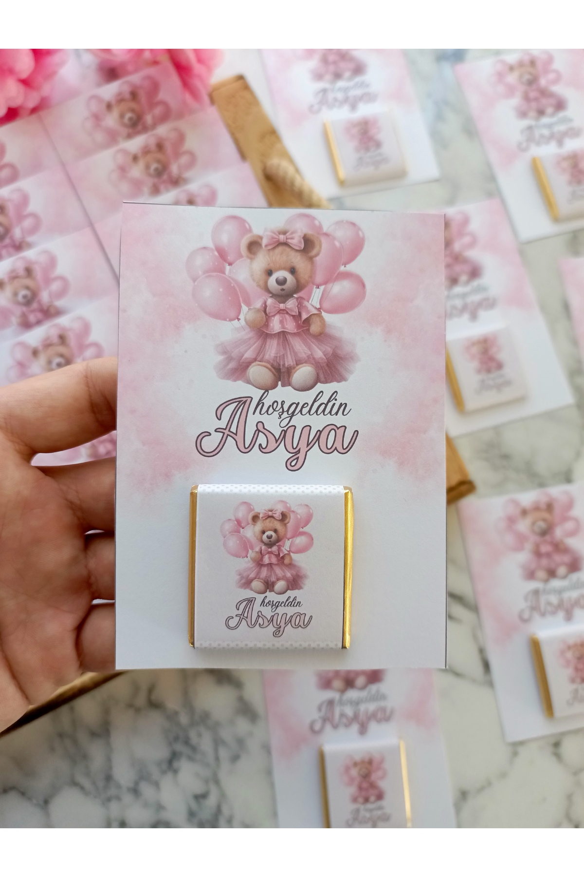Naz Mutlu Design 25 ADET İSME ÖZEL BEBEK ÇİKOLATASI, HOŞGELDİN BEBEK ...