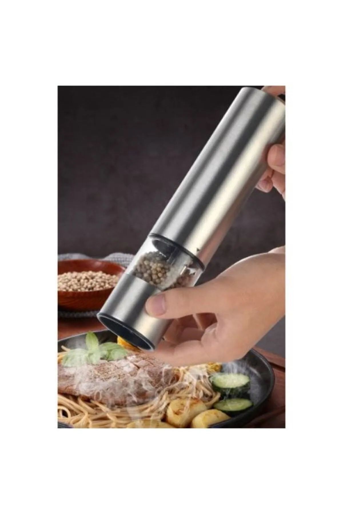 Sezka Life 1 ADET Pilli Işıklı Karabiber Tuzluk Değirmeni Otomatik ...