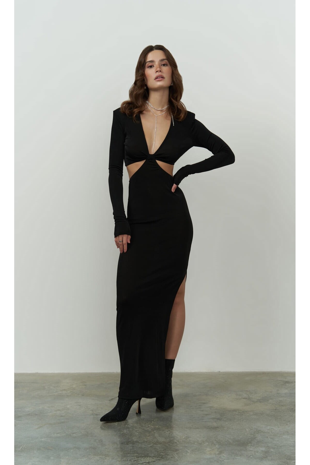 MAİ COLLECTİON Elvira Uzun Siyah Elbise - Fiyatı, Yorumları