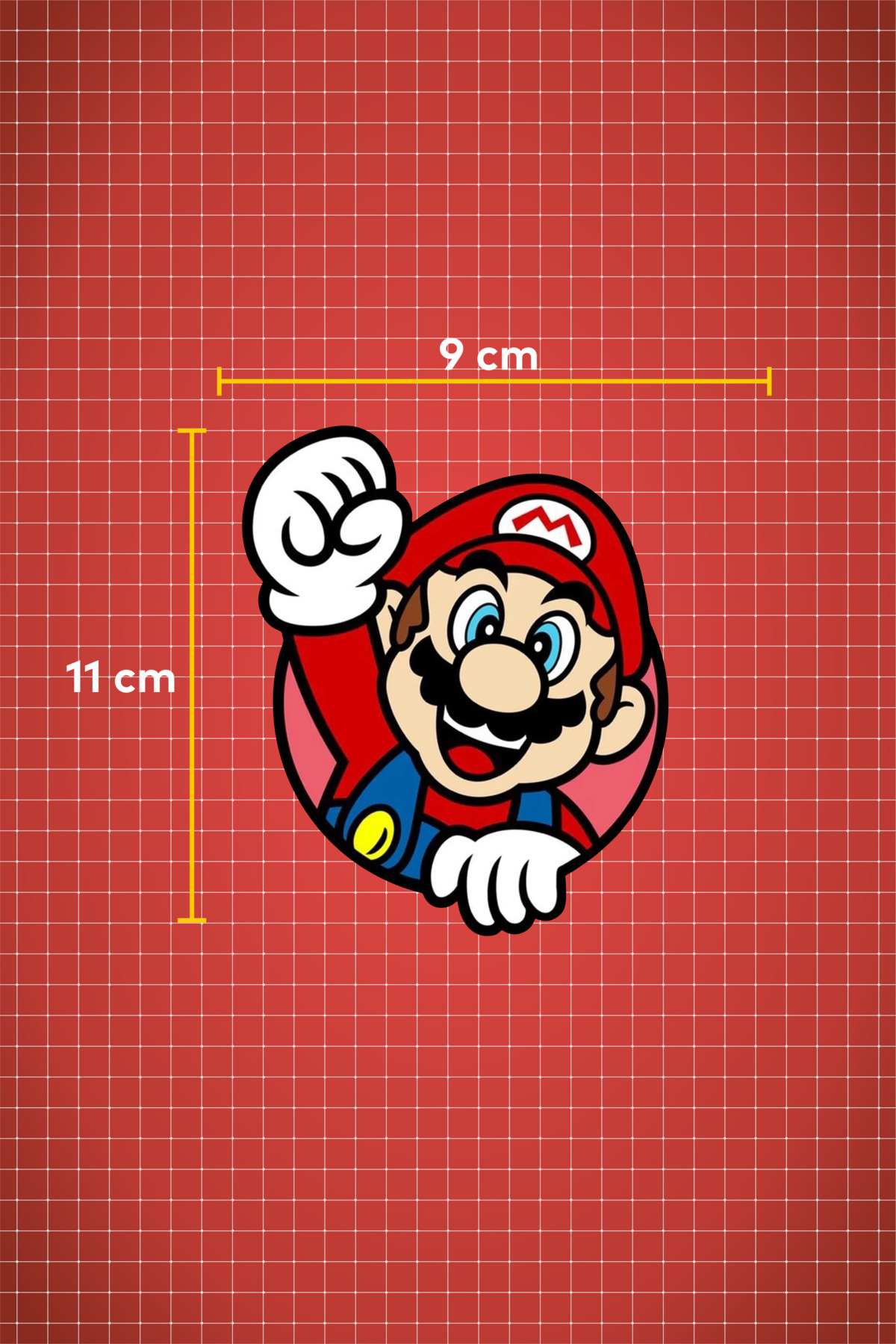 Quart Aksesuar 11 x 9 cm Super Mario Sticker Motor Araba Kask Laptop ...