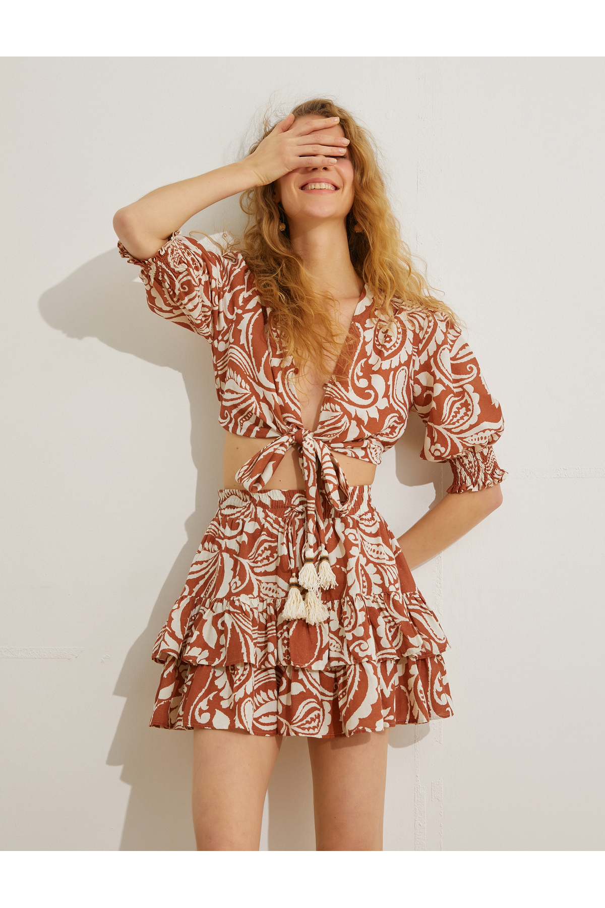 Koton Etnik Baskılı Katlı Mini Etek Fiyatı, Yorumları - Trendyol