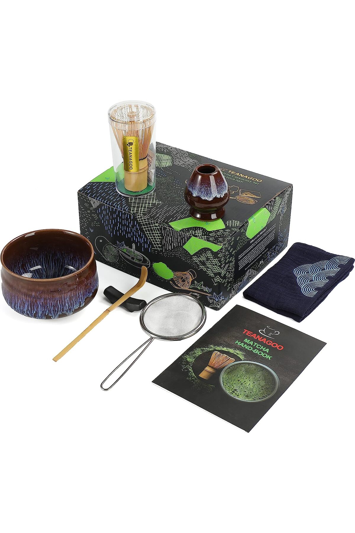 TEANAGOO Seramik Matcha Çay Seti, Japon Çay Seti, Matcha Kase, Matcha ...