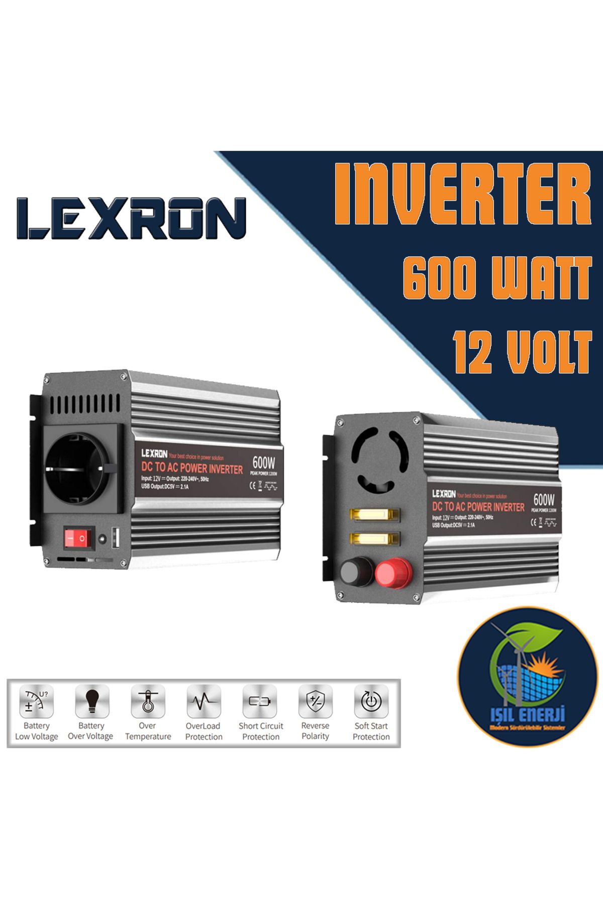Lexron / Carspa - Modifiye Sınus Inverter - 600 Watt 12 Volt - 0.6 Kw ... Lexron / Carspa - Modifiye Sınus Inverter - 600 Watt 12 Volt - 0.6 Kw ...