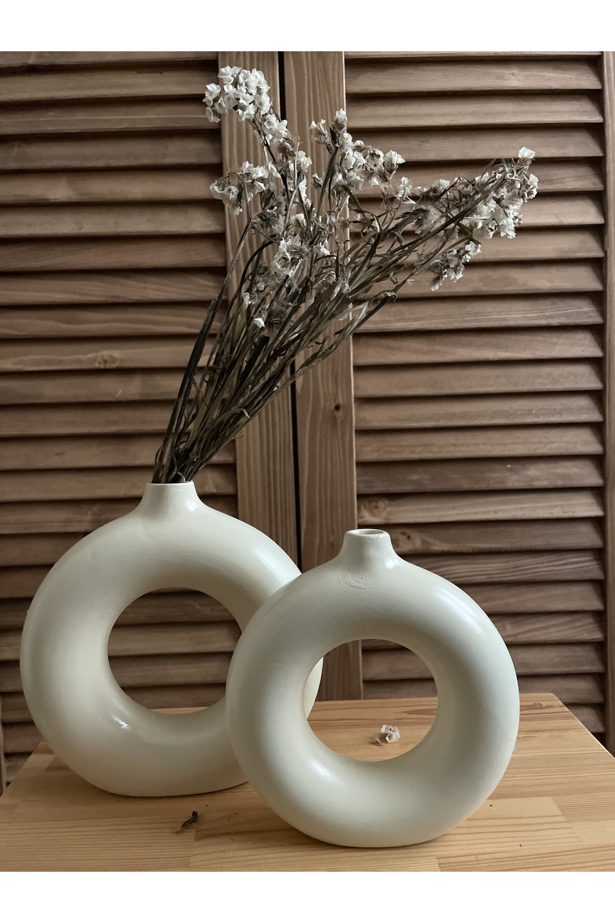 Nook SİMİT VAZO DEKORATİF ÜRÜN YUVARLAK VAZO BİBLO SERAMİK DEKORATİF ...