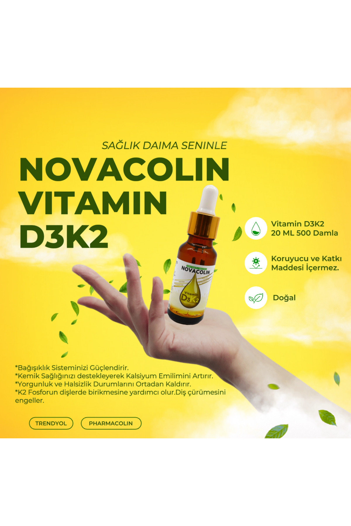 NOVACOLIN Vitamin D3k2 (20 ML DAMLA) Fiyatı, Yorumları - Trendyol