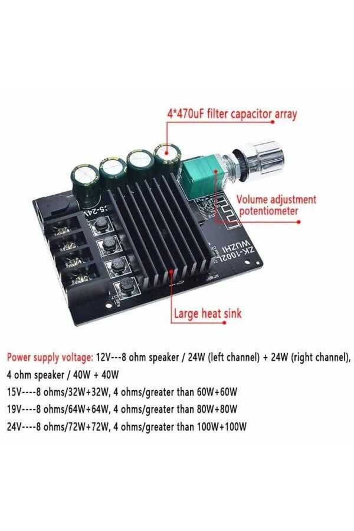 Motorobit ZK-1002L 2x100W 5.0 Bluetooth Amfi DevresiFiyatı, Yorumları ...
