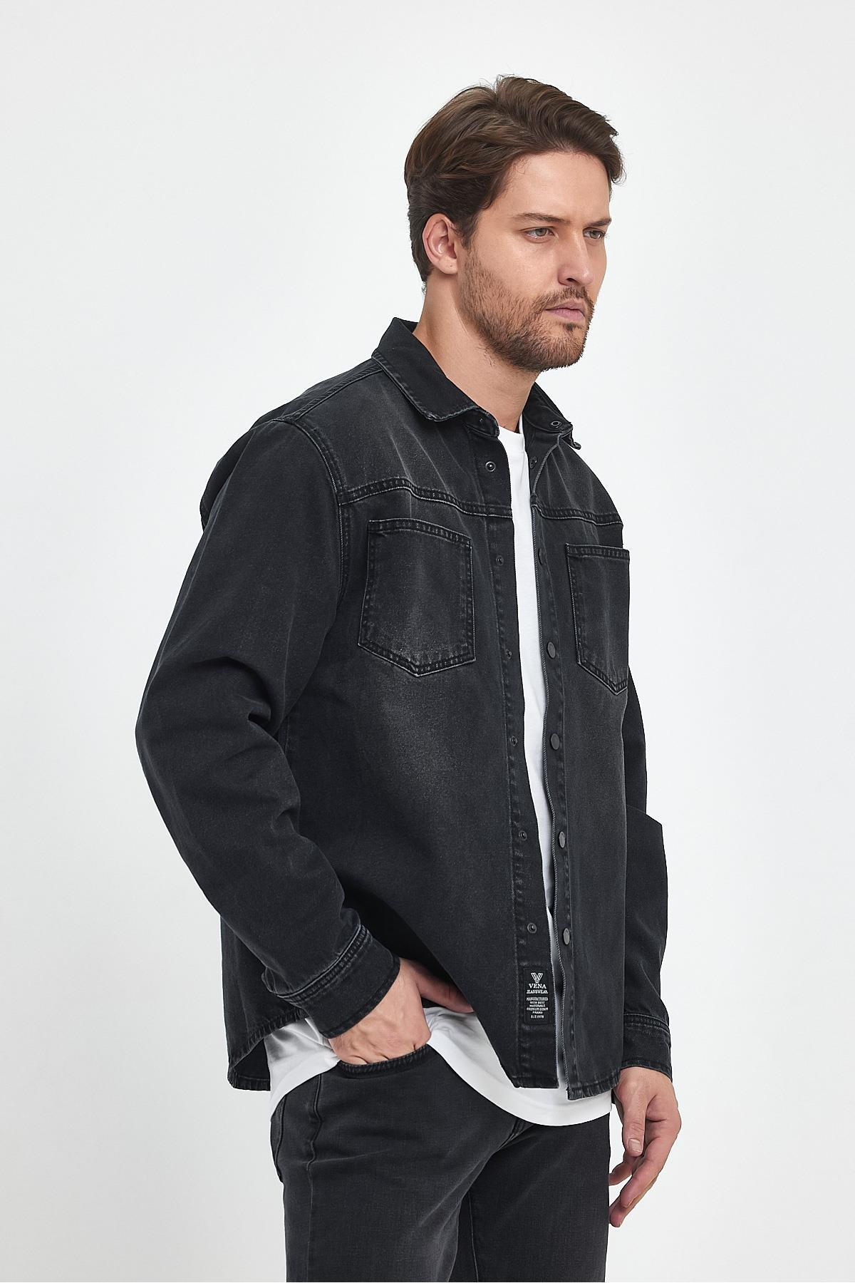 VENA Erkek Jason Black Oversize Jean Gömlek Ceket Fiyatı, Yorumları ...