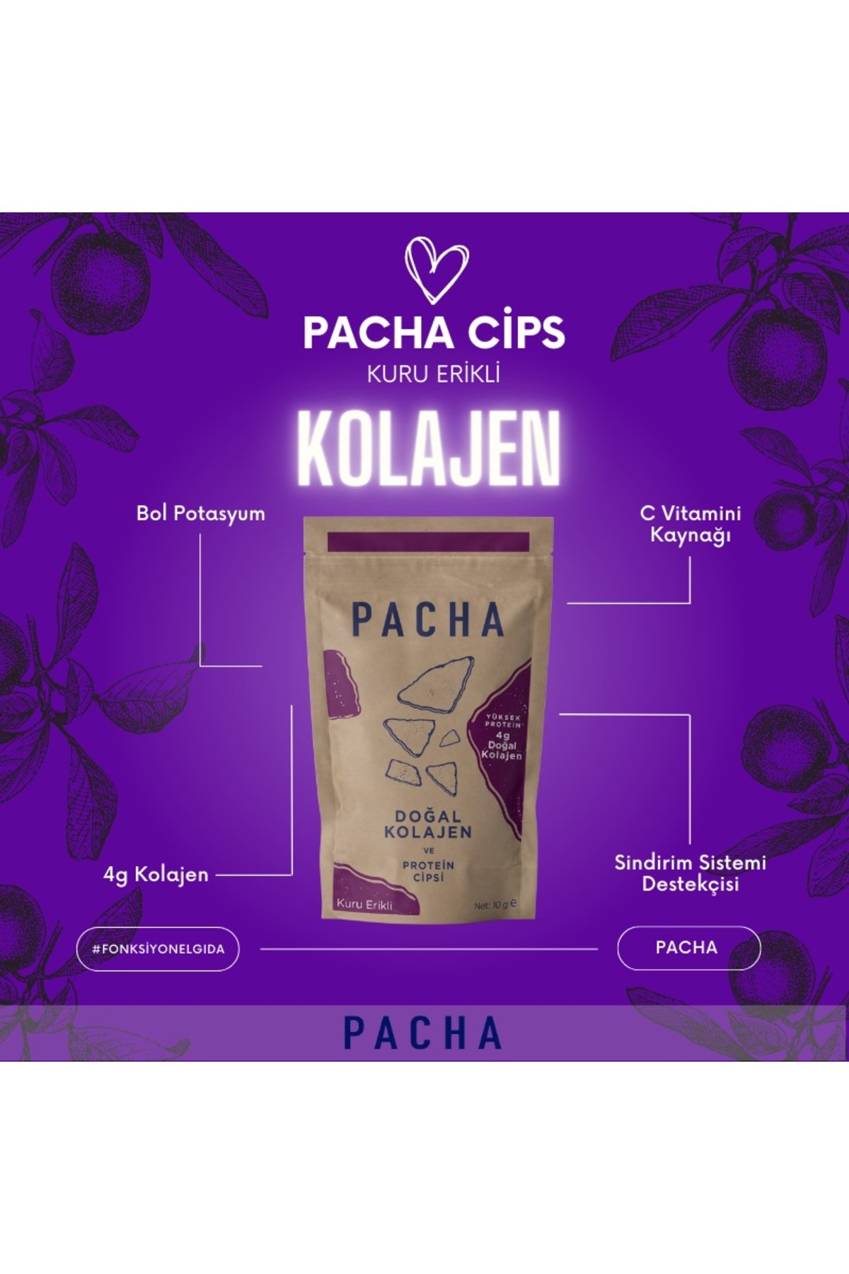 PACHA Doğal Kolajen Ve Protein Cipsi | Karışık Kutu | 7'li Paket ...