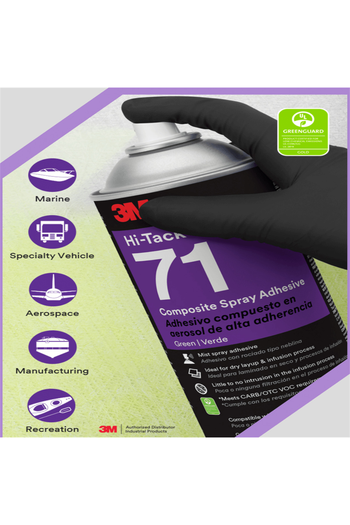 3M ™ Hi-Tack 71 Kompozit Sprey Yapıştırıcı, Yeşil - 500 ml Fiyatı ...
