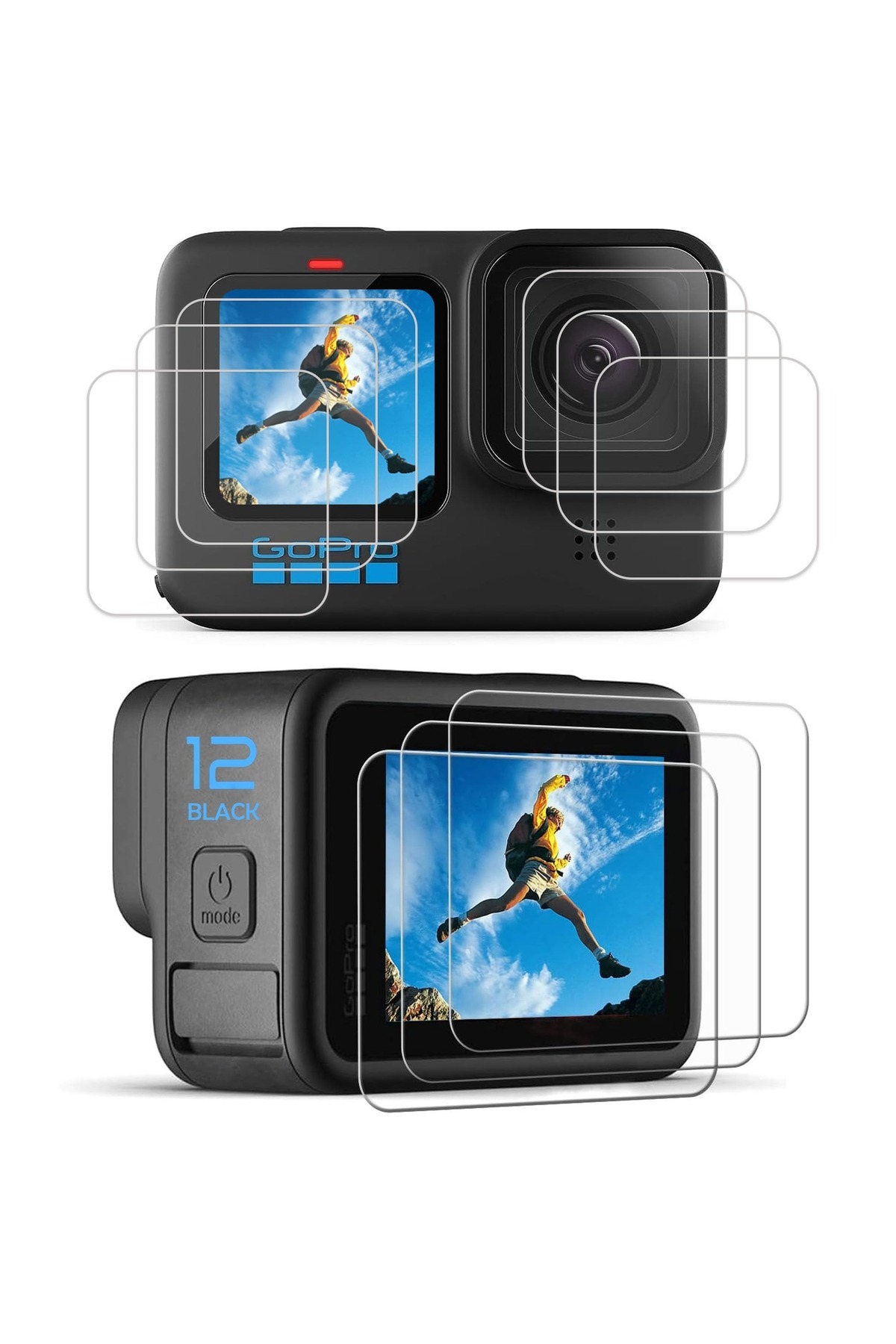 NANOSPACE GoPro Hero 9/10/11 /12 İle Uyumlu Nano Esnek Cam Kırılmaz ...