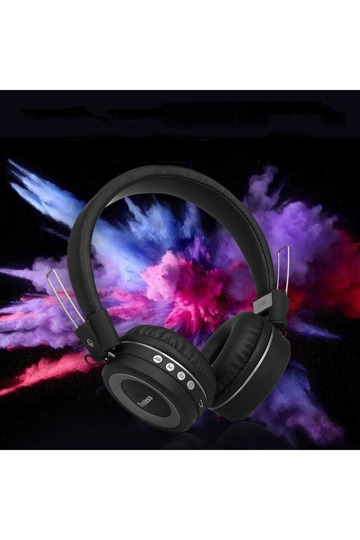 Ummeslem L100 Kulak Üstü Bluetooth Ayarlanabilir kafa bandı WIreless ...