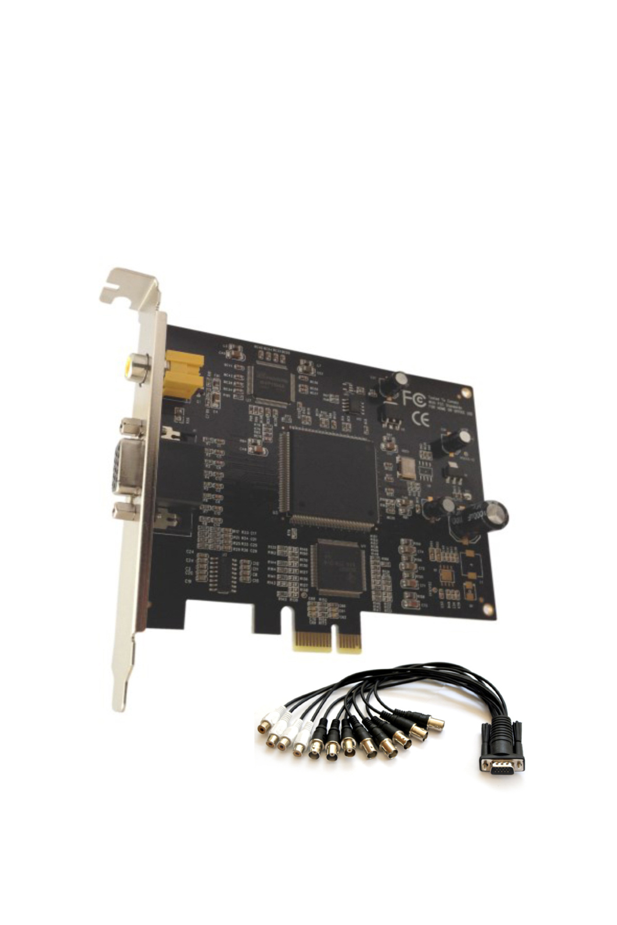 GEG Analog Kamera PCI-E Bilgisayar Kayıt kartı DVR Capture Card 8 Kanal ...