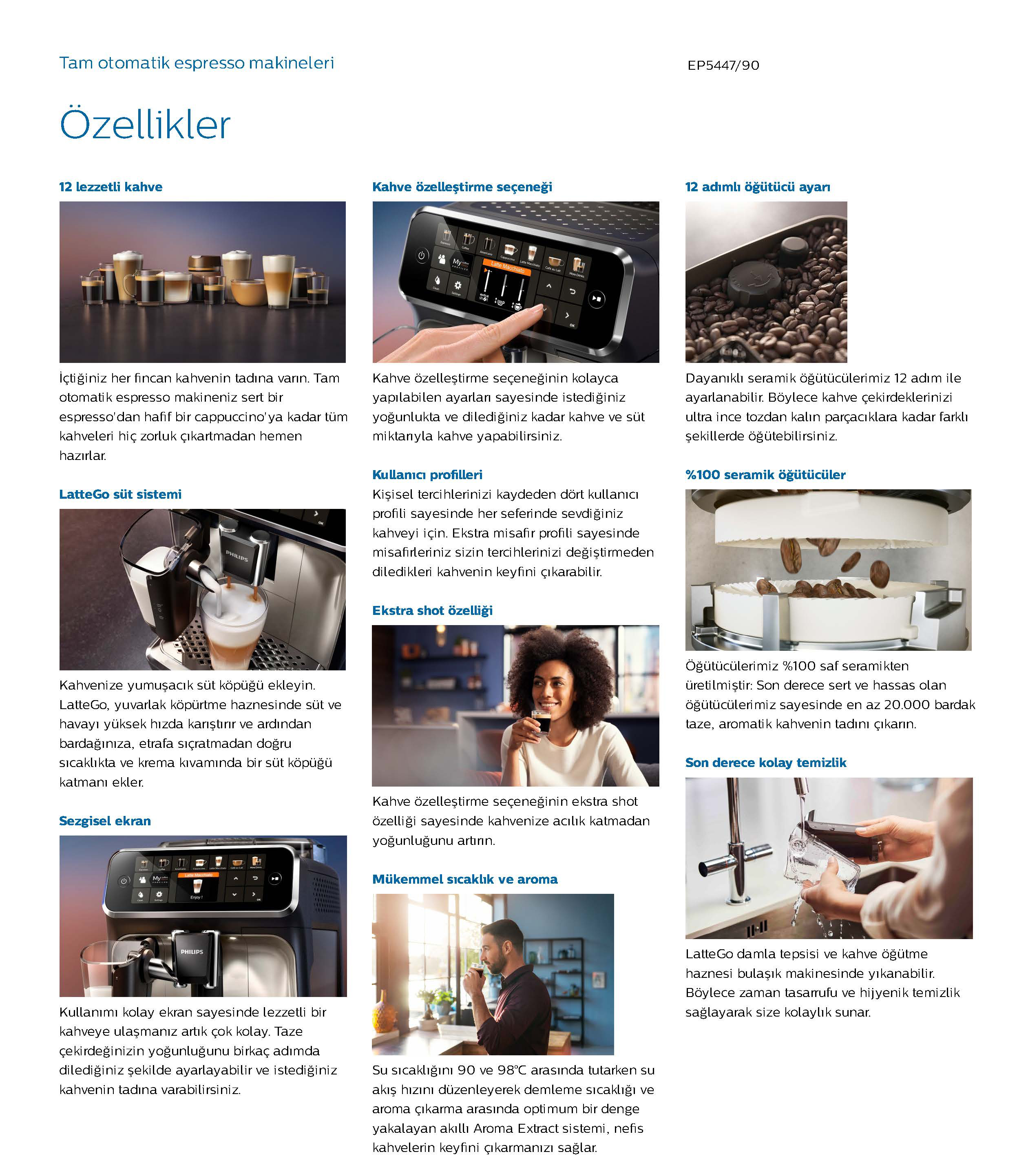 Philips EP5447/90 Tam Otomatik Kahve ve Espresso Makinesi Fiyatı, Yorumları - Trendyol