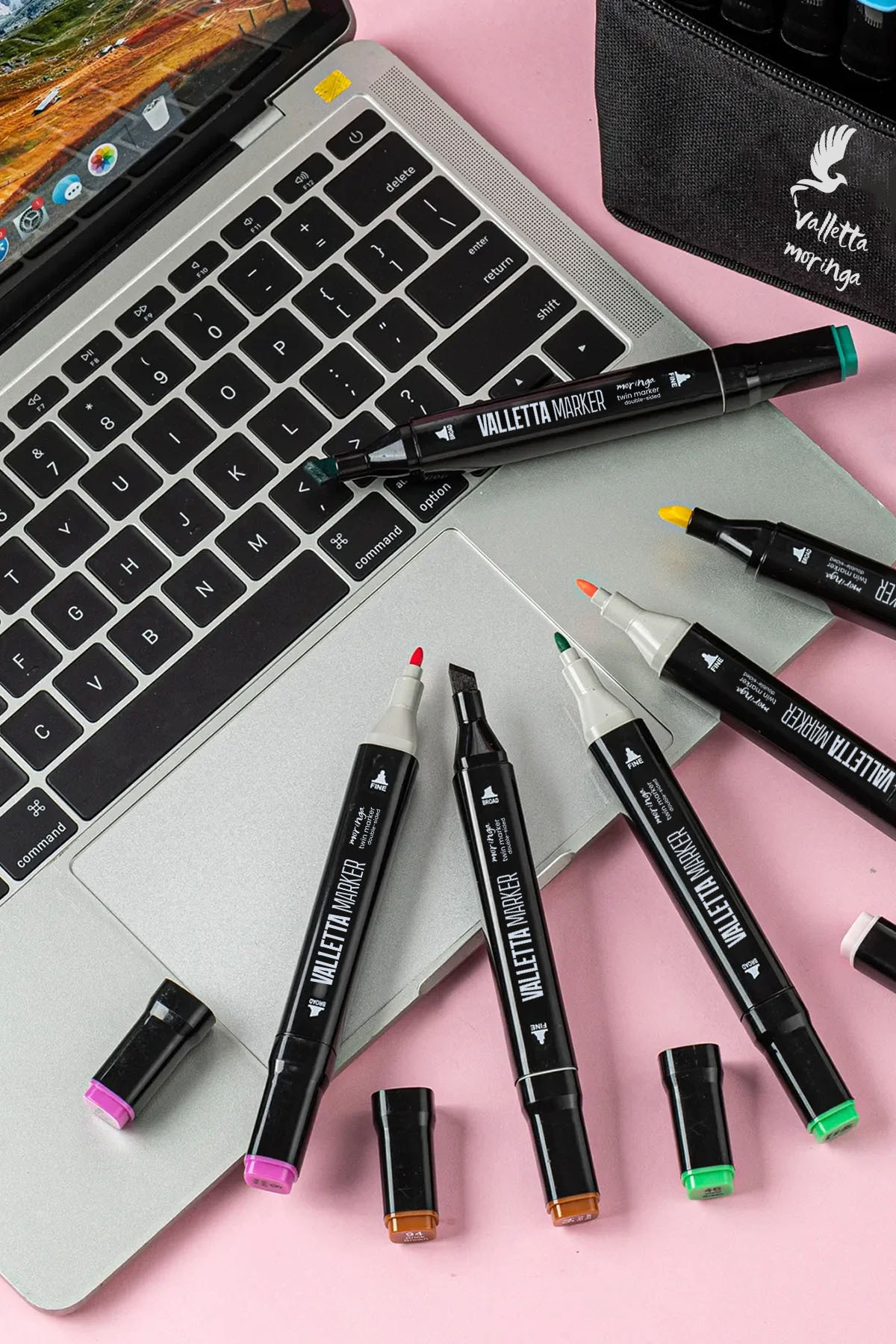 valletta Moringa 80'li Çift Taraflı Art Marker Keçeli Kalem Seti ...