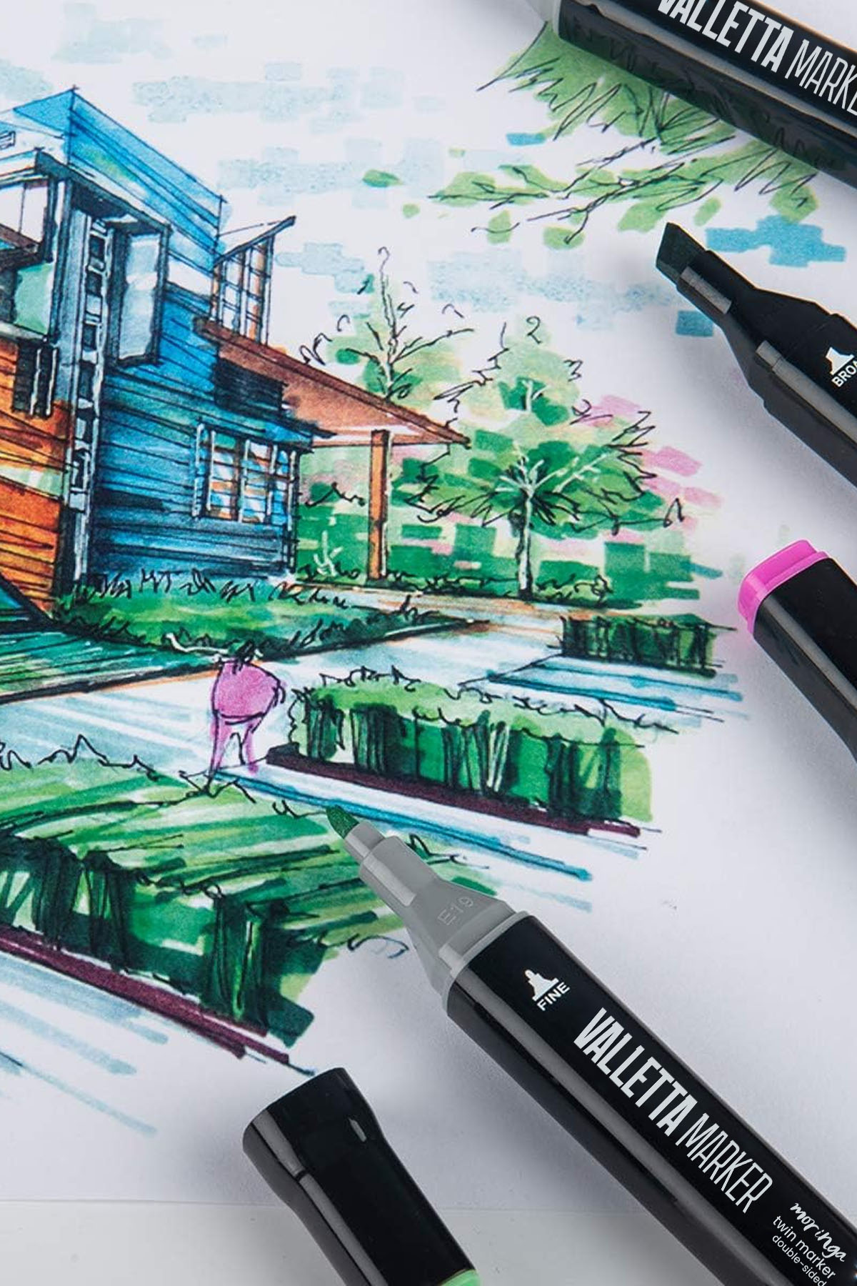 valletta Moringa 80'li Çift Taraflı Art Marker Keçeli Kalem Seti ...