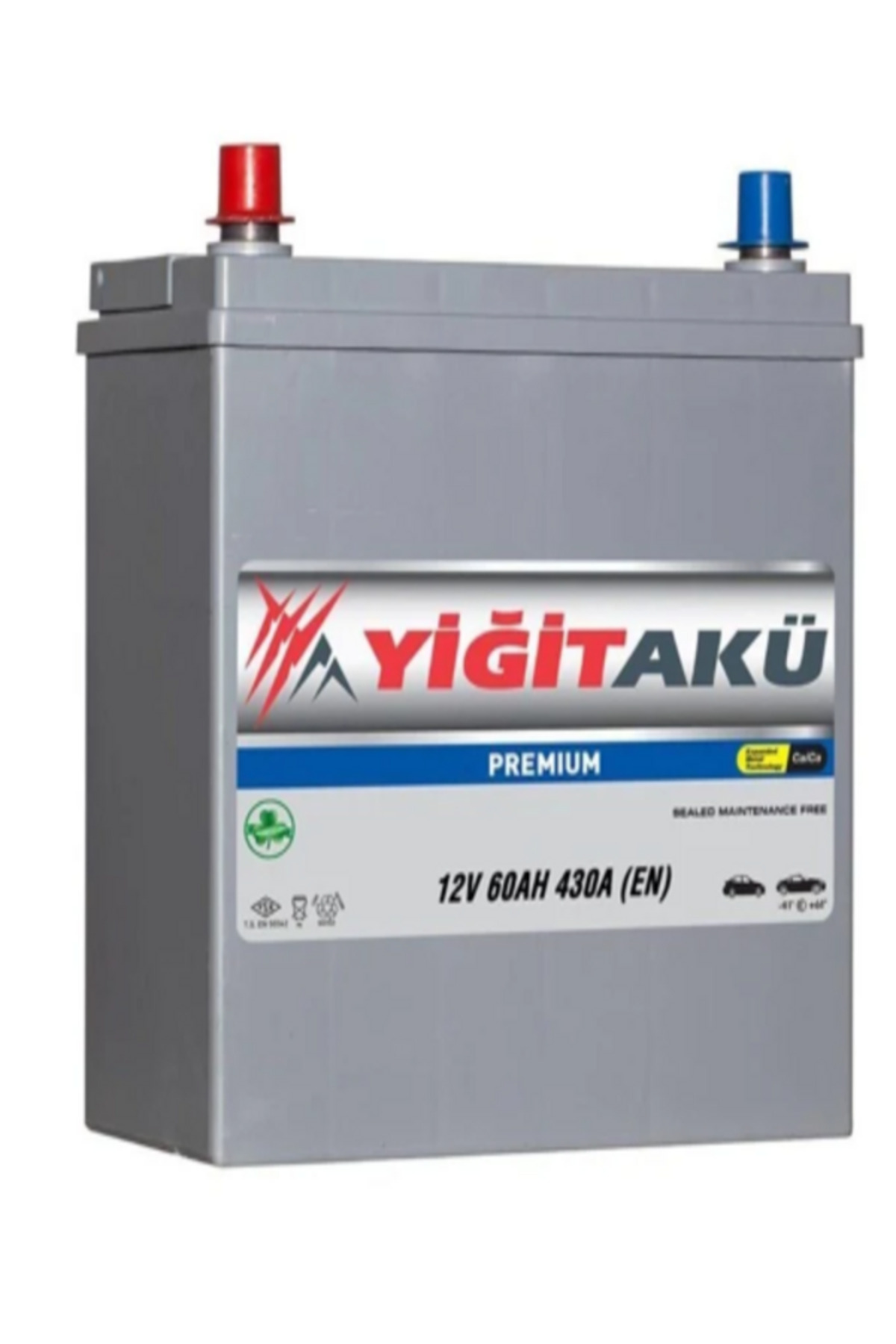 Yiğit 12 volt 60 AMPER "DAR" TİP "TERS KUTP BAŞ" TAM KAPALI YİĞİT AKÜ ...