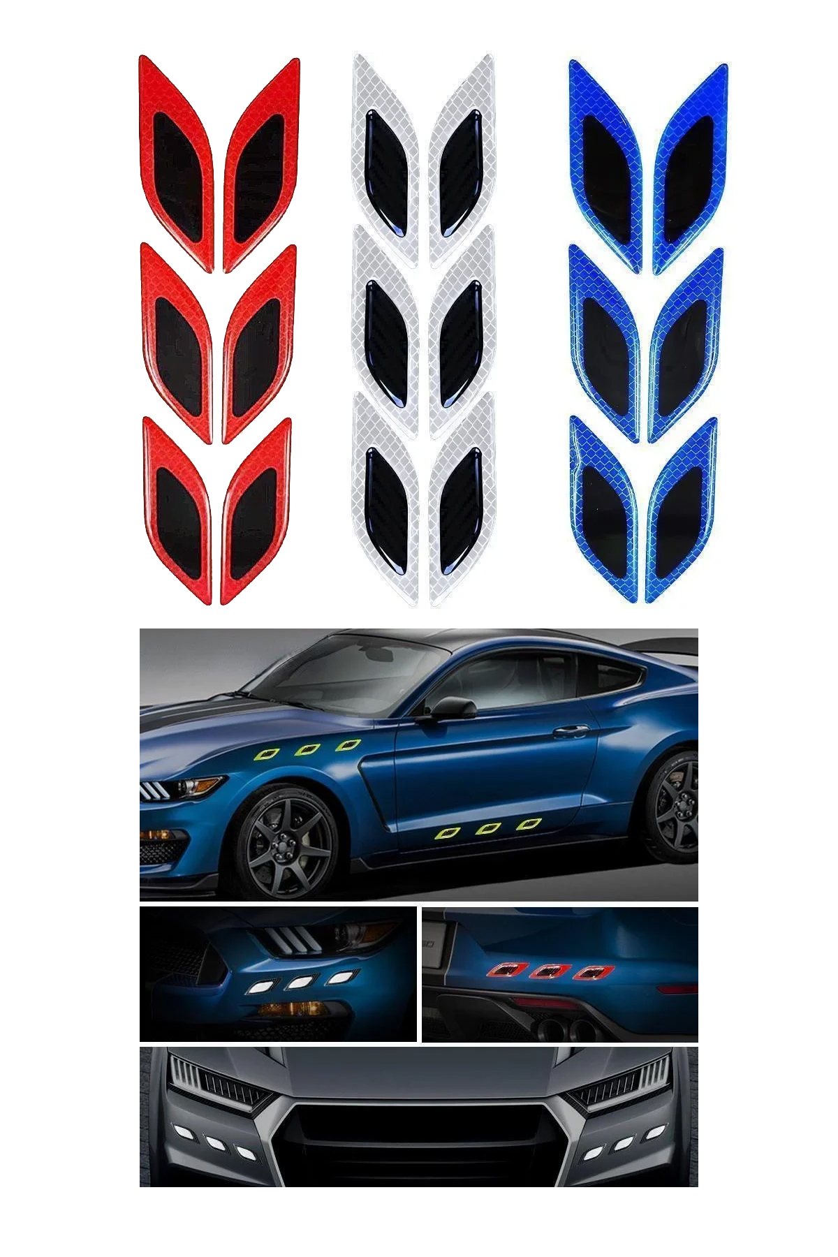 GARDENAUTO Araba Motosiklet Reflektörlü Şerit Reflektif Araç Kaput ...