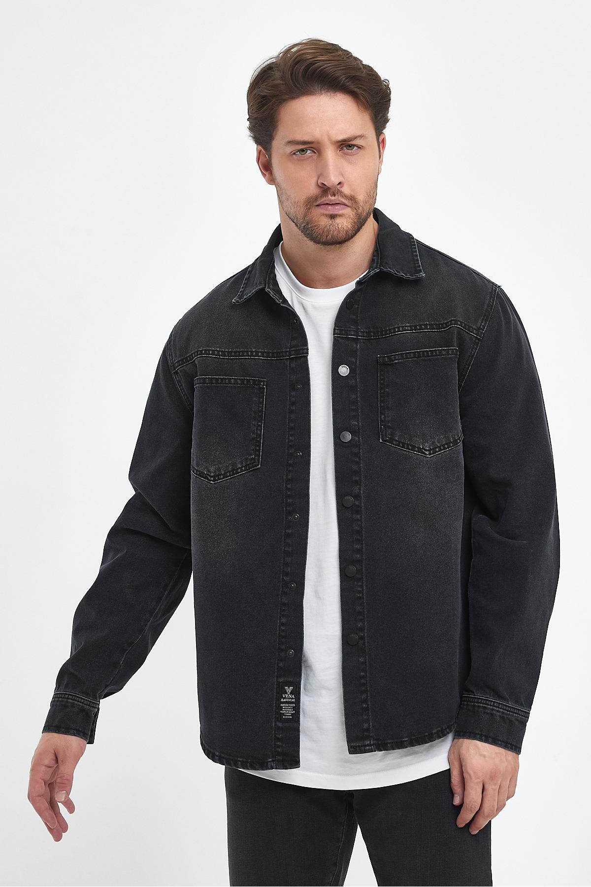 VENA Erkek Jason Black Oversize Jean Gömlek Ceket Fiyatı, Yorumları ...