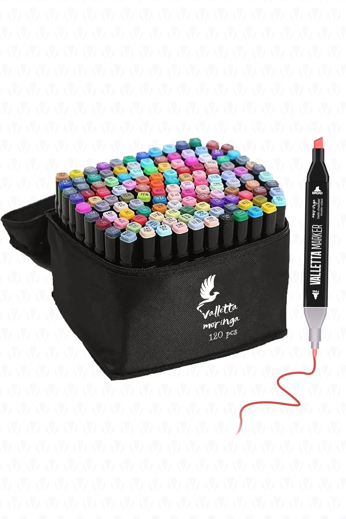 valletta Moringa 120'li Çift Taraflı Art Marker Keçeli Kalem Seti ...