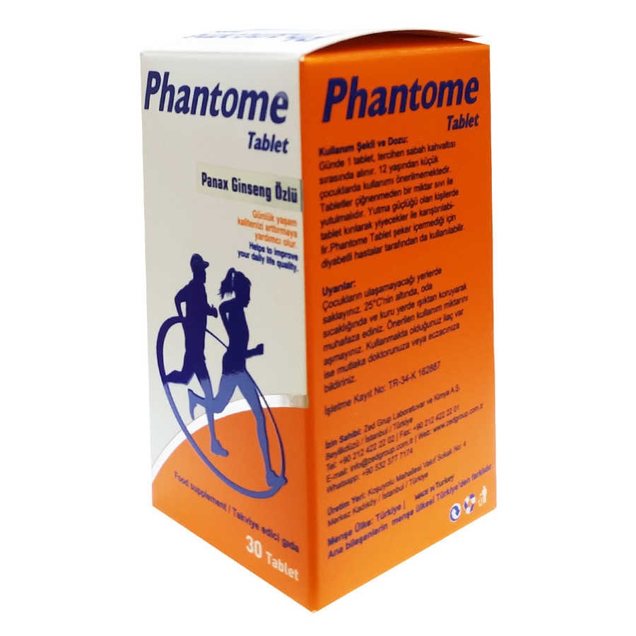 Phantome Panax Ginseng Özlü Ester Vitamin C Çinko 30 Tablet ...