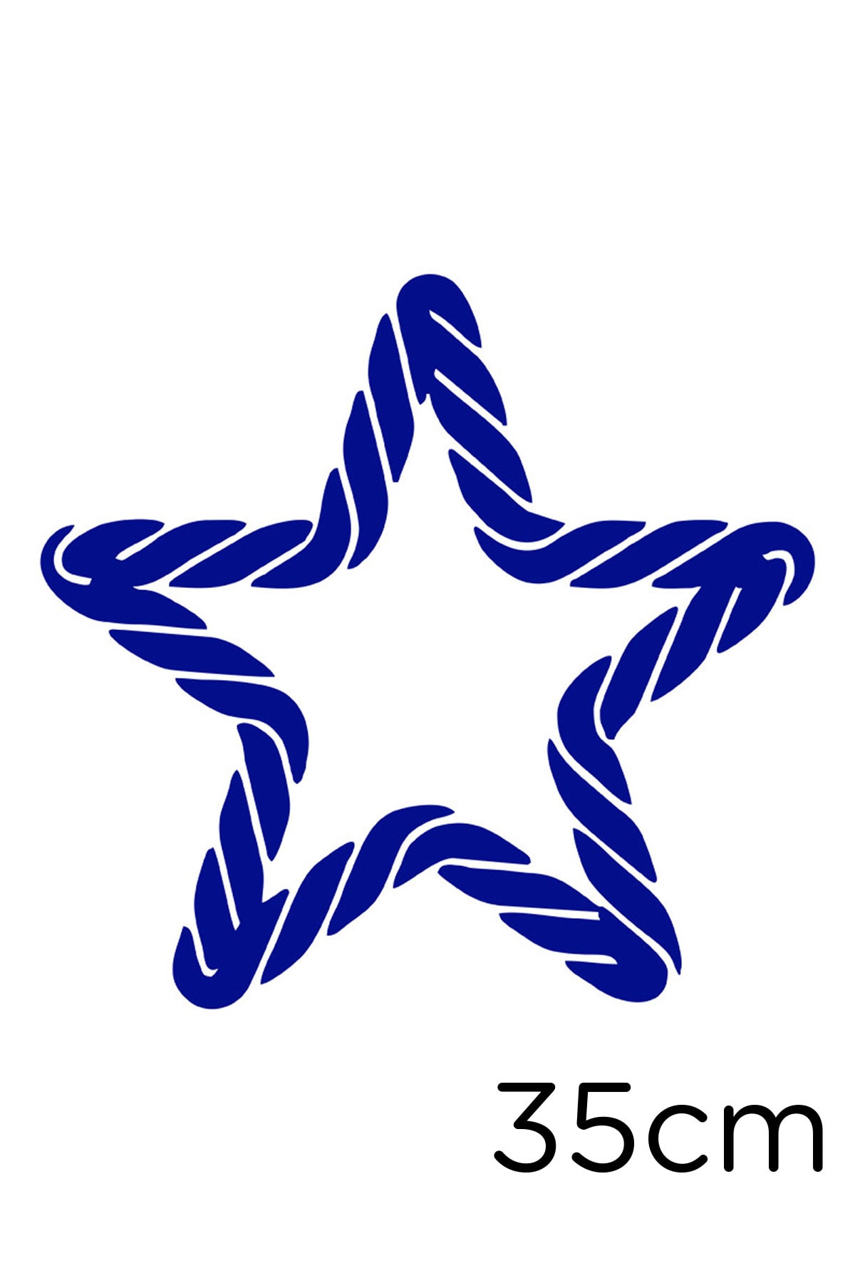 New Jargon Navy Blue Star Label Striped Sticker - 35cm Gluing- Trendyol