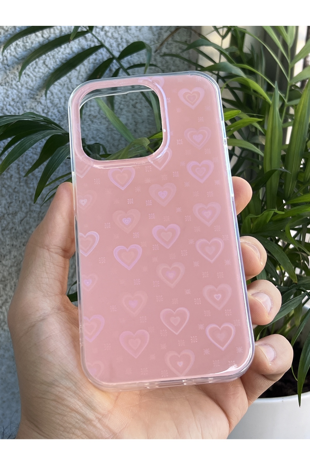 EDELFU iPhone 15 Plus / 14 Plus Parlak Kalp Hologramlı Yanları Yumuşak Arkası Sert Kapak Fiyatı ...