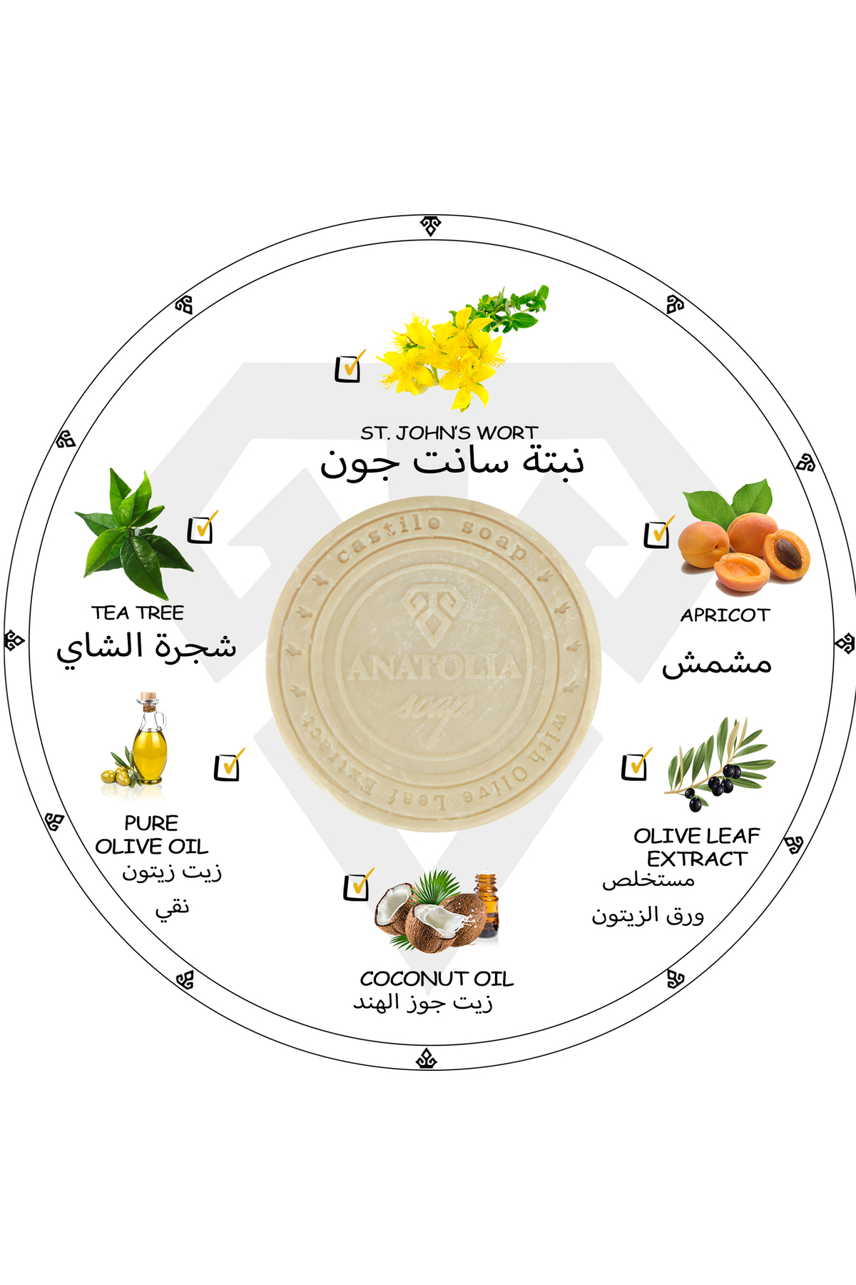 Anatolia Soap Sumerian Çay Ağacı Sarı Kantoron Kayısı Sabunu ile ...
